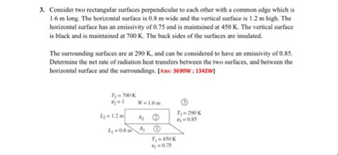Consider Two Rectangular Surfaces Perpendicular To
