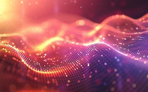 Premium Photo Abstract Waving Particle Technology Background Design