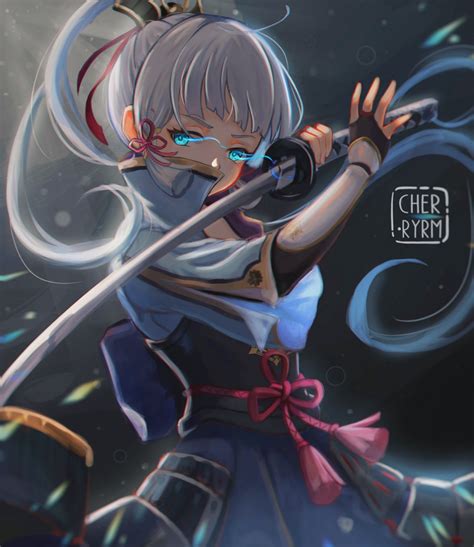 Kamisato Ayaka Genshin Impact Drawn By Ryrmcher Danbooru