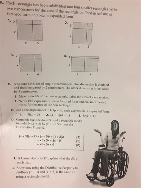 Solved A Each Rectangle Has Been Subdivided Into Four
