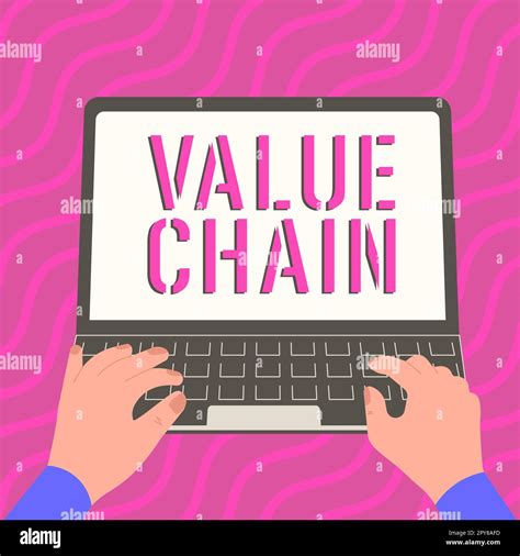 Writing Displaying Text Value Chain Business Approach Business