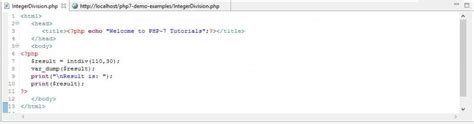 Learn How To Use Statement And Integer Division In Php 7