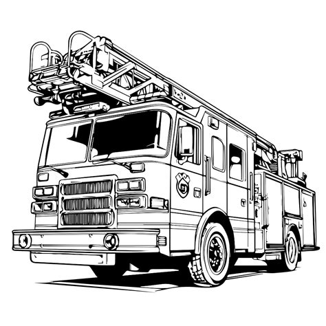 Fire Truck Colouring Pictures