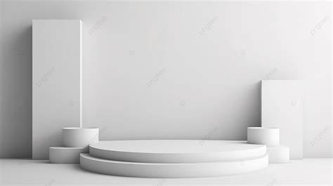 흰색 연단에 최소한의 기하학적 벽지 3d 제품 디스플레이 스탠드 최소한의 장면 3d 장면 3d 스탠드 배경 일러스트 및