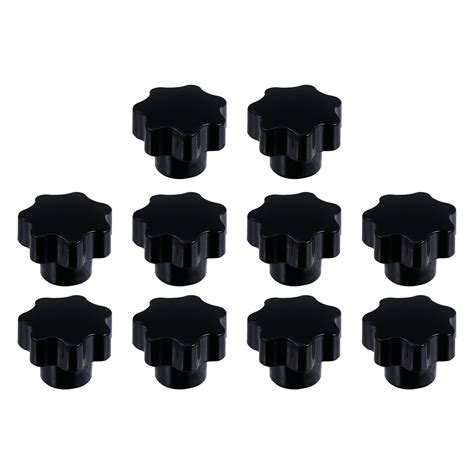 Nuolux 10pcs Sturdy Plastic Clamping Nuts Knob Handle Star Knob