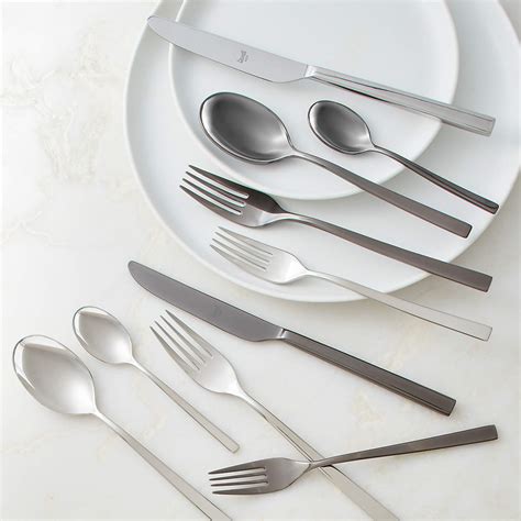 Rebbio 5 Piece Polished Silver Flatware Set Reviews Cb2 Canada