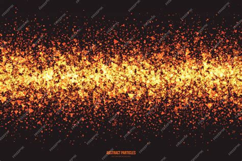 Premium Vector Abstract Glowing Triangular Particles Vector Background