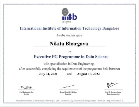 Nikita Bhargava On Linkedin Datascience Iiitbangalore Upgrad Dataengineering 27 Comments