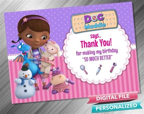 Doc Mcstuffins Thank You Card