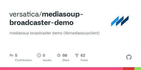 Github Versaticamediasoup Broadcaster Demo Mediasoup Broadcaster