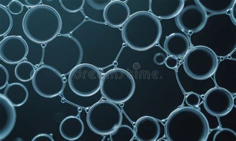 Close Up View Complex Network Interconnected Blue And White Spheres