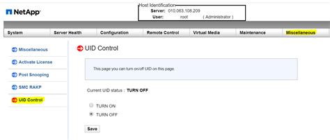 how to turn on the uid led light on an h series 2x4 chassis netapp knowledge base