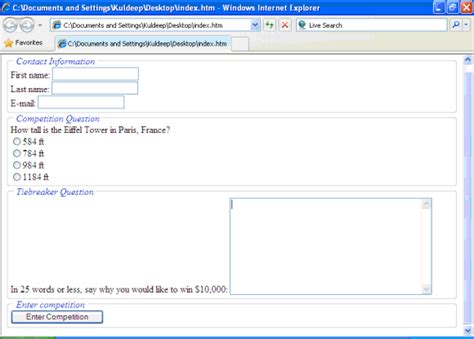 structuring forms with fieldset and legend elements html in hindi
