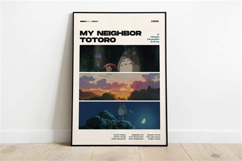 My Neighbor Totoro Movie Poster Modern Movie Poster Print My Neighbor