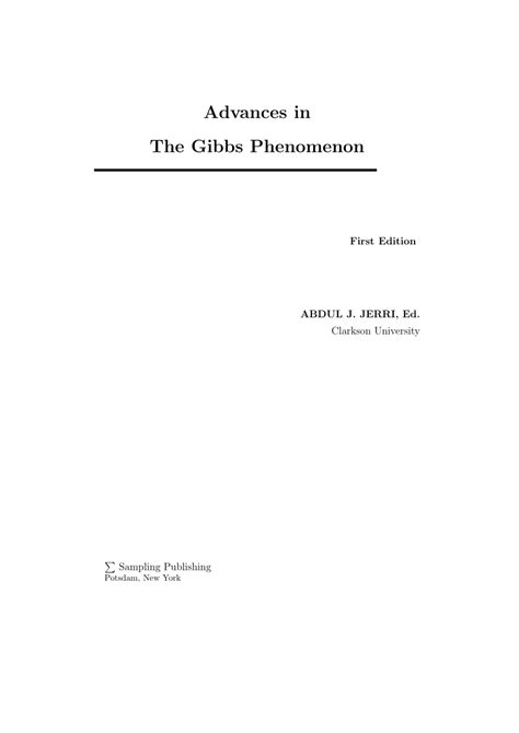 pdf gibbs phenomenon in orthogonal wavelet expansion