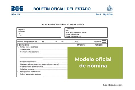 Así Es El Modelo Oficial De Una Nómina Laboral 2026