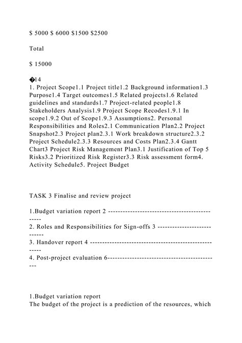 Task 1 Define Project And Develop Plan 1 Project Scope 2 Docx