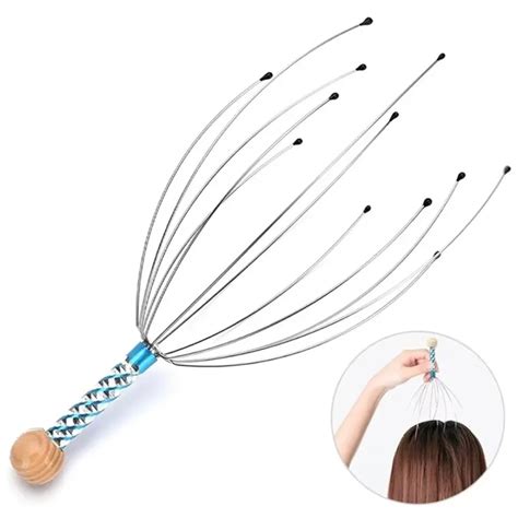 New Stainless Steel Wire Head Massager Muscle Tension Relief Octopus