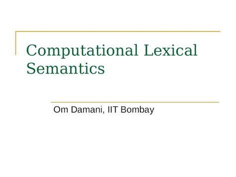 Ppt Computational Lexical Semantics Dokumentips