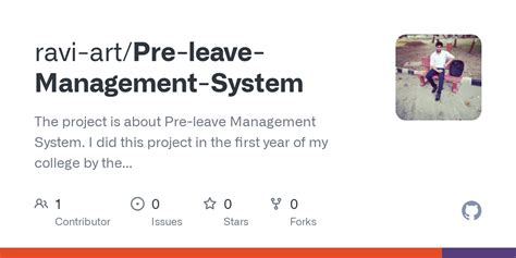 GitHub Ravi Art Pre Leave Management System The Project Is About Pre Leave Management System
