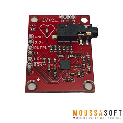 Ad8232 Ecg Module Capteur De Rythme Cardiaque Moussasoft