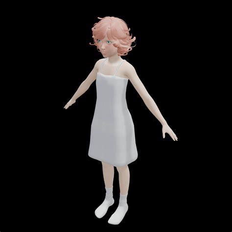 Girl Character 3d Model By Hikkijack