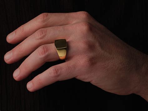14k Gold Mens Signet Ring Eternate