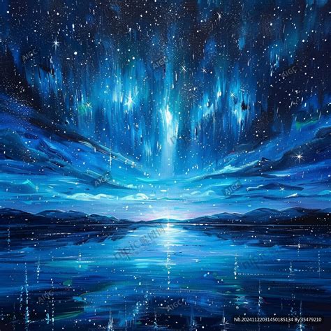Ai创作图水面星光素材 水面星光璀璨 大海星空梦幻背景 抽象写意星辰大海 星光璀璨的水面 星空场景图 星空波光粼粼水波纹 唯美星雨 手绘水晶夜空效果 长幅高清星空画 绚丽星空星野蔚蓝 手绘星空