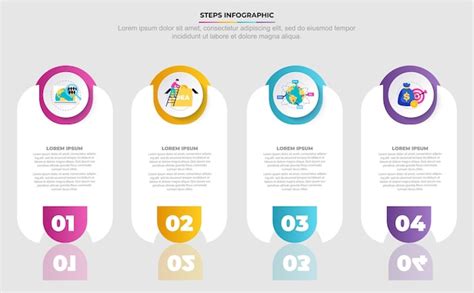 Premium Vector Business Data Visualization Infographic Template With 4 Steps