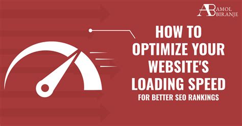how to optimize your website s loading speed for seo rankings