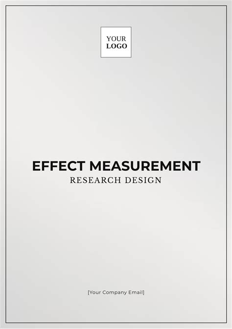 Free Effect Measurement Research Design Template To Edit Online