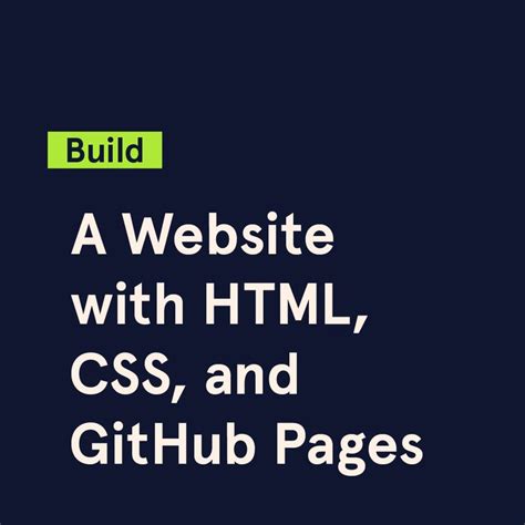 Build A Website With Html Css And Github Pages Codecademy In 2025