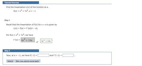 Solved Tutorial Exercise Find The Linearization L X Of The