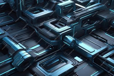 Premium Ai Image 3d Render Abstract Futuristic Background