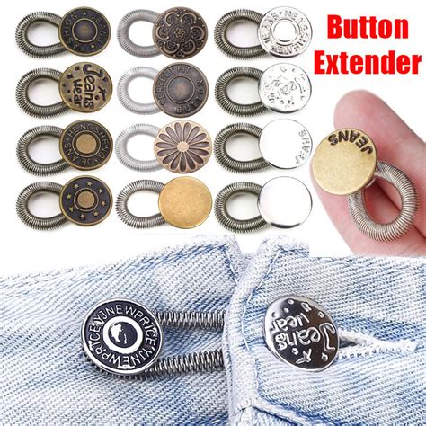 Magic Metal Button Extender For Pants Jeans Free Sewing Adjustable