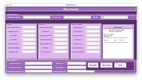 Billing Software Using Python With Source Code Codewithcurious
