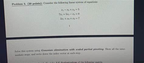 solved problem 5 20 points consider the following linear