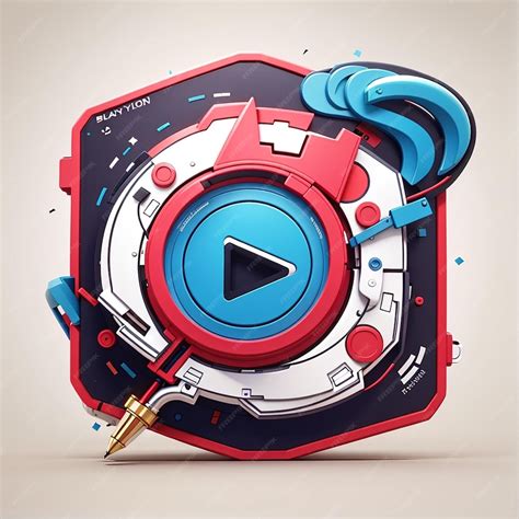 Premium Photo And Drawn Style Play Button Design