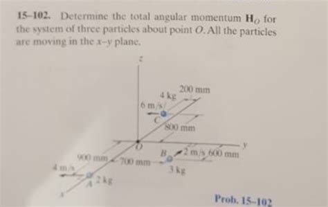 Solved Determine The Total Angular Momentum H O For The Chegg