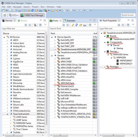 Cmsis Pack Examples Not Seen In Eclipse Cmsispack Perspective · Issue