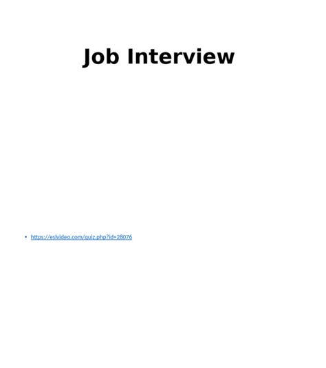 Job Interview Pdf