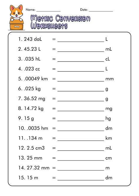 Key To Solving Measurement Worksheets