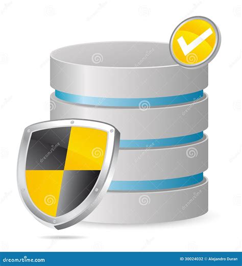 Secured Server Stock Vector Illustration Of Computing
