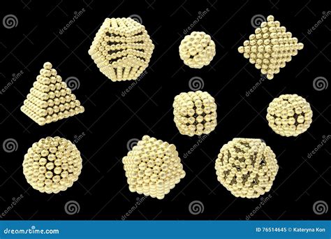 Shapes Of Gold Nanoparticles Stock Illustration Illustration Of Formula Shape 76514645
