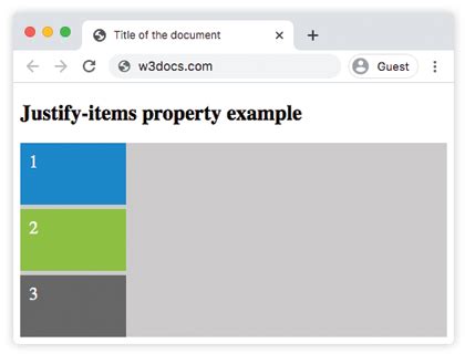 CSS Justify Items Property