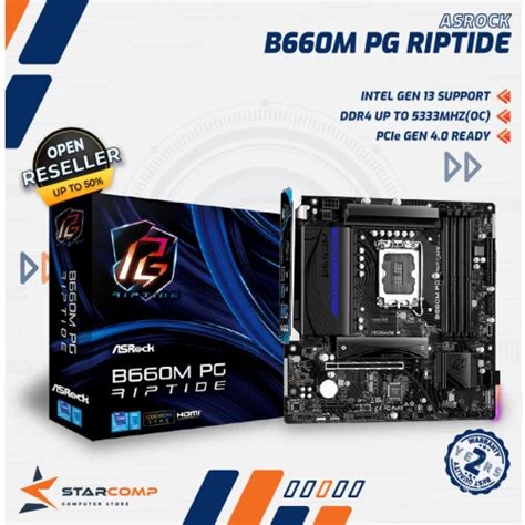 Starcomp Toko Komputer Online Termurah Dan Terlengkap Asrock B660m Pg Riptide