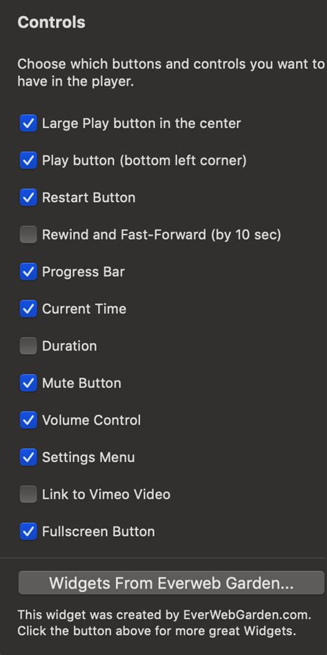 Enhanced Vimeo Player For EverWeb
