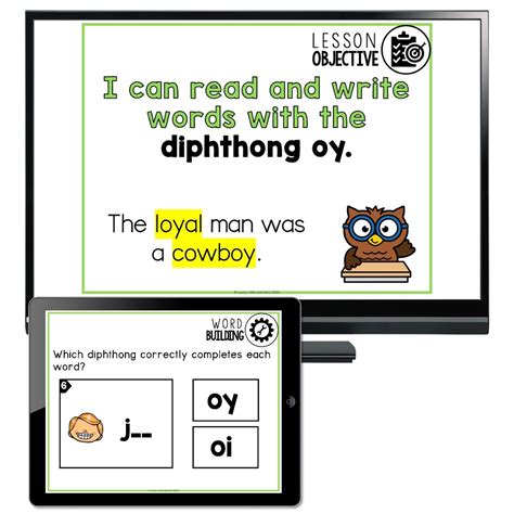 Lucky to Learn Phonics - Other Vowels - Diphthongs OI OY OU OW - Teaching Slides Level 2 - Lucky ...