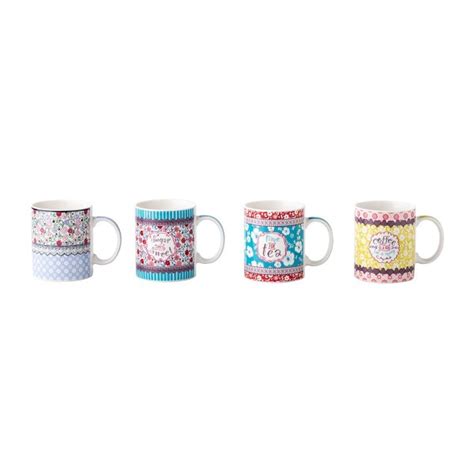 Mug Flower New Bone China 350 Ml