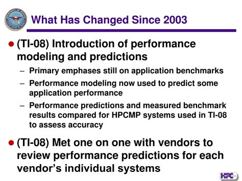 ppt hpcmp benchmarking update powerpoint presentation free download